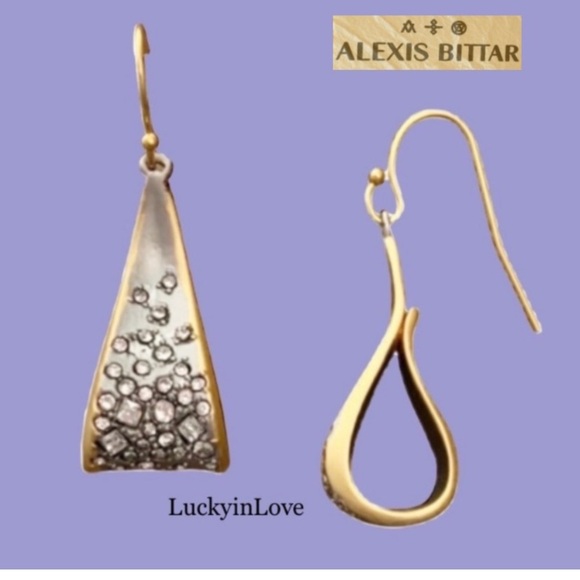 Alexis Bittar | Jewelry | Alexis Bittar Ribbon Loop Bow Crystal Dusted ...